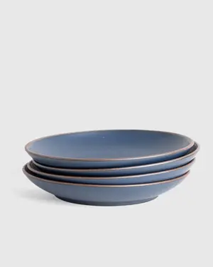 Quince East Fork Coupe Plate, Set Of 4 - Blue Ridge