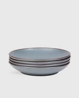 Quince East Fork Coupe Plate, Set Of 4 Heron