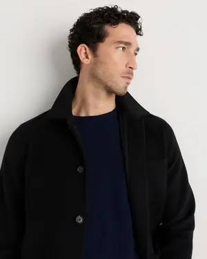 Quince Wool Cashmere Chore Jacket - Black