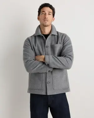 Quince Wool Cashmere Chore Jacket - Heather Grey