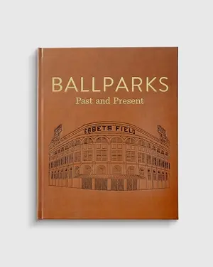 Quince Graphic Image Ballparks Past And Present Leather Bound Book - One-color
