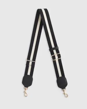 Quince Adjustable Webbing Strap - Black/natural