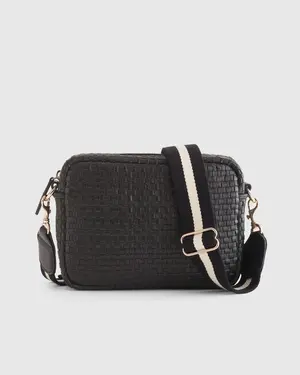 Quince Adjustable Webbing Strap - Black/natural
