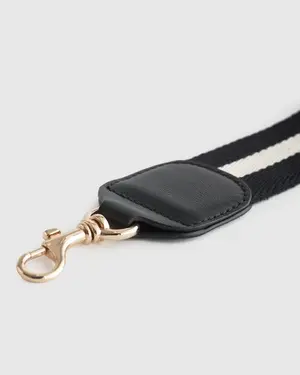 Quince Adjustable Webbing Strap - Black/natural