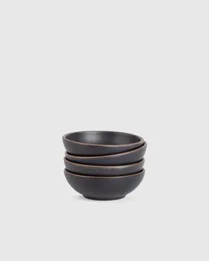 Quince East Fork Breakfast Bowl, Set Of 4 - Black Mountain