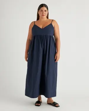Quince Organic Cotton Sleeveless Maxi Dress