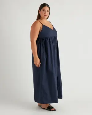 Quince Organic Cotton Sleeveless Maxi Dress