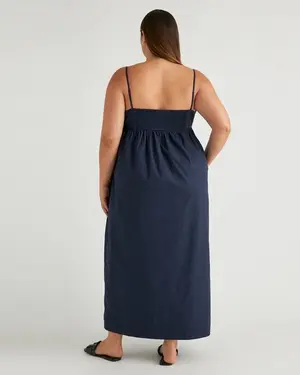 Quince Organic Cotton Sleeveless Maxi Dress