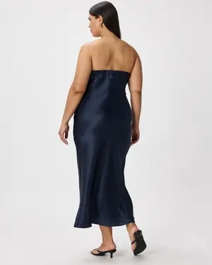 Quince Strapless Midi Dress - Navy