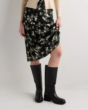 Quince Italian Leather Block Heel Boots