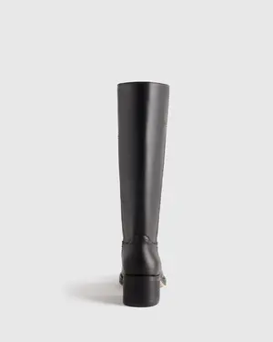 Quince Italian Leather Block Heel Boots