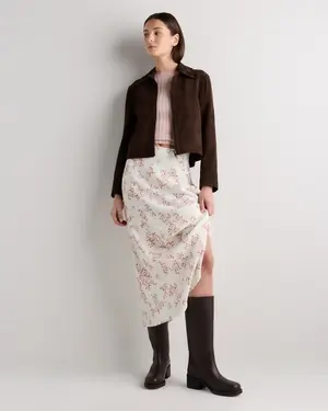 Quince Italian Leather Knee-high Block Heel Boots - Coffee Bean