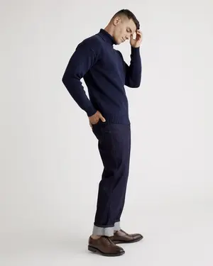 Quince Turtleneck Sweater - Navy