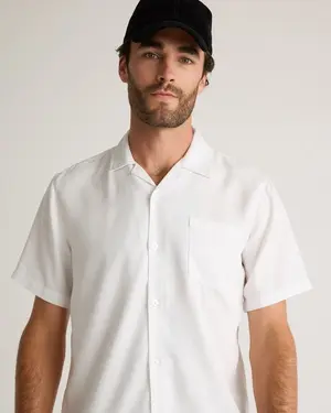 Quince Vintage Wash Tencel Camp Shirt