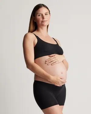 Quince Micromodal Nursing Bra - Black
