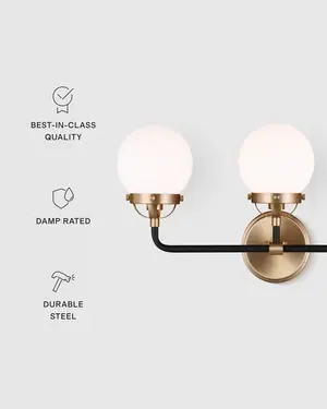Quince Triple Globe Steel Sconce