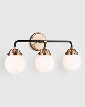Quince Triple Globe Steel Sconce