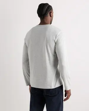 Quince 100% Pima Cotton Luxe Touch Long Sleeve T-shirt - Heather Grey