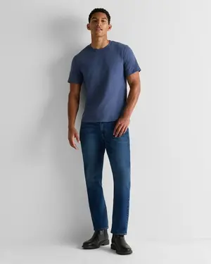 Quince Slub Crewneck T-shirt - Storm Blue