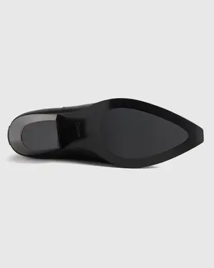 Quince Italian Leather Western Chelsea Ankle Boots - Black