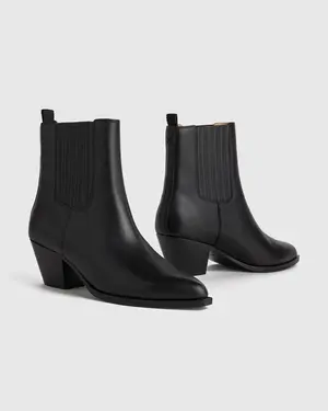 Quince Italian Leather Chelsea Boots - Black