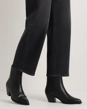 Quince Italian Leather Chelsea Boots - Black