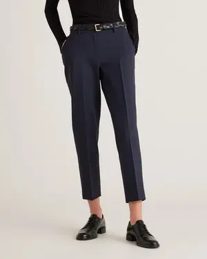Quince Slim Leg Ankle Pants - Navy