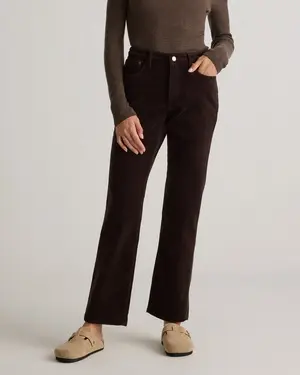 Quince Organic Stretch Corduroy Trousers - Espresso