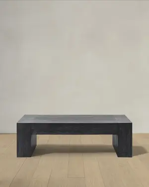 Quince Reclaimed Oak Waterfall Coffee Table - Black