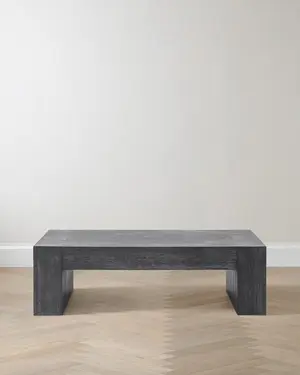 Quince Reclaimed Oak Waterfall Coffee Table - Black
