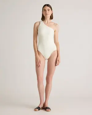 Quince Italian One-shoulder One-piece Swimsuit - Ivory
