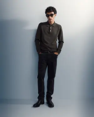 Quince Organic Stretch Corduroy Pants - Black