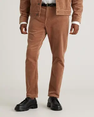 Quince Organic Stretch Corduroy 5-pocket Pants - Warm Brown
