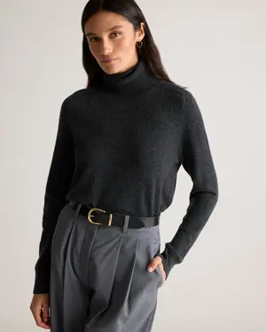 Quince Allegra European Leather Belt - Black