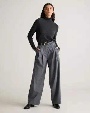 Quince Allegra European Leather Belt - Black