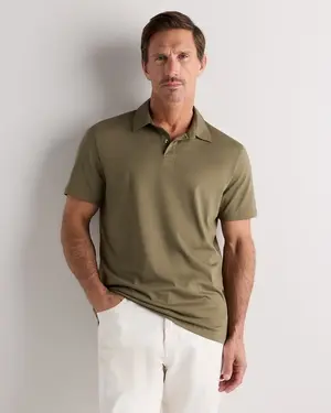 Quince 100% Pima Cotton Luxe Touch Polo - Kalamata Olive