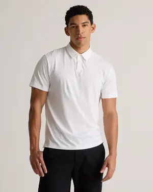Quince 100% Pima Cotton Luxe Touch Polo - White