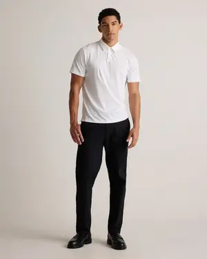Quince 100% Pima Cotton Luxe Touch Polo - White