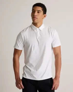 Quince 100% Pima Cotton Luxe Touch Polo - White