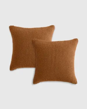 Quince Cotton Fisherman Pillow Cover - Amber