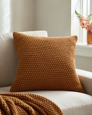 Quince Cotton Fisherman Pillow Cover - Amber