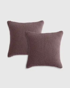 Quince Cotton Fisherman Pillow Cover - Fig