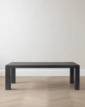 Quince Reclaimed Oak Parsons Dining Table - Black