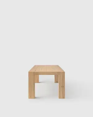 Quince Reclaimed Oak Parsons Dining Table - Weathered Oak