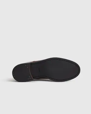 Quince Calfskin Leather Derby - Brandy