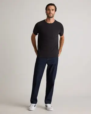 Quince Slub Pocket T-shirt - Bold Black