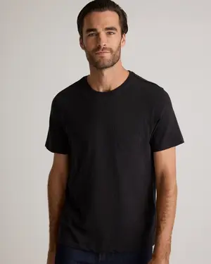 Quince Slub Pocket T-shirt - Bold Black