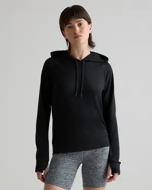 Quince Performance Pullover Hoodie - Black