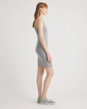 Quince Tencel Rib Knit Sleeveless Mini Dress