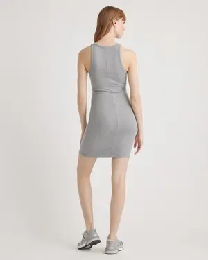 Quince Tencel Rib Knit Sleeveless Mini Dress
